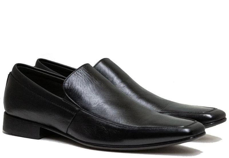 Alfredo Men's Dress Black Slip-On Moc Toe - 322 – Men's Shoe Box
